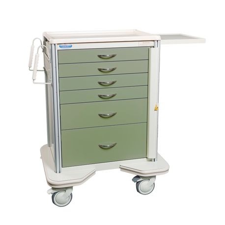 Premier Aluminum 24" 5-Drawer Breakaway Locking Emergency Cart, Terra ...