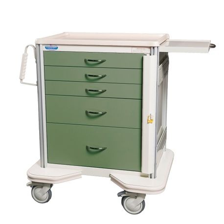 Premier Aluminum 24" 5-Drawer Breakaway Locking Emergency Cart, Terra ...
